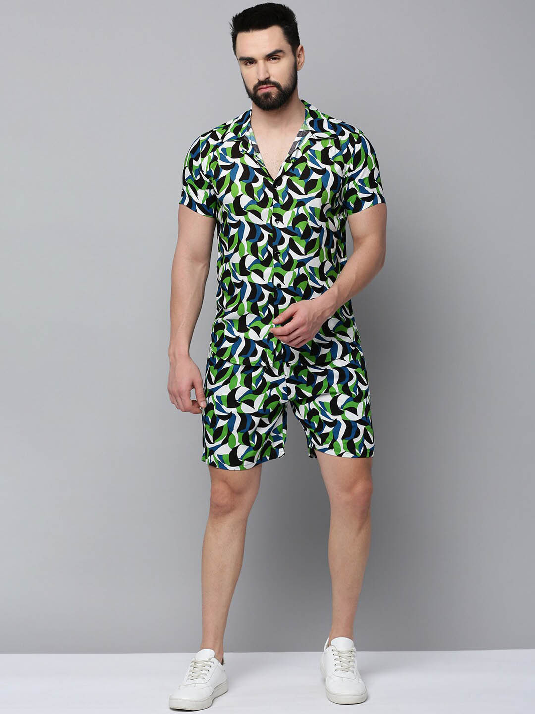 Buy SHOWOFF Printed Short Sleeves Shirt Collar Co Ords - Co Ords for ...