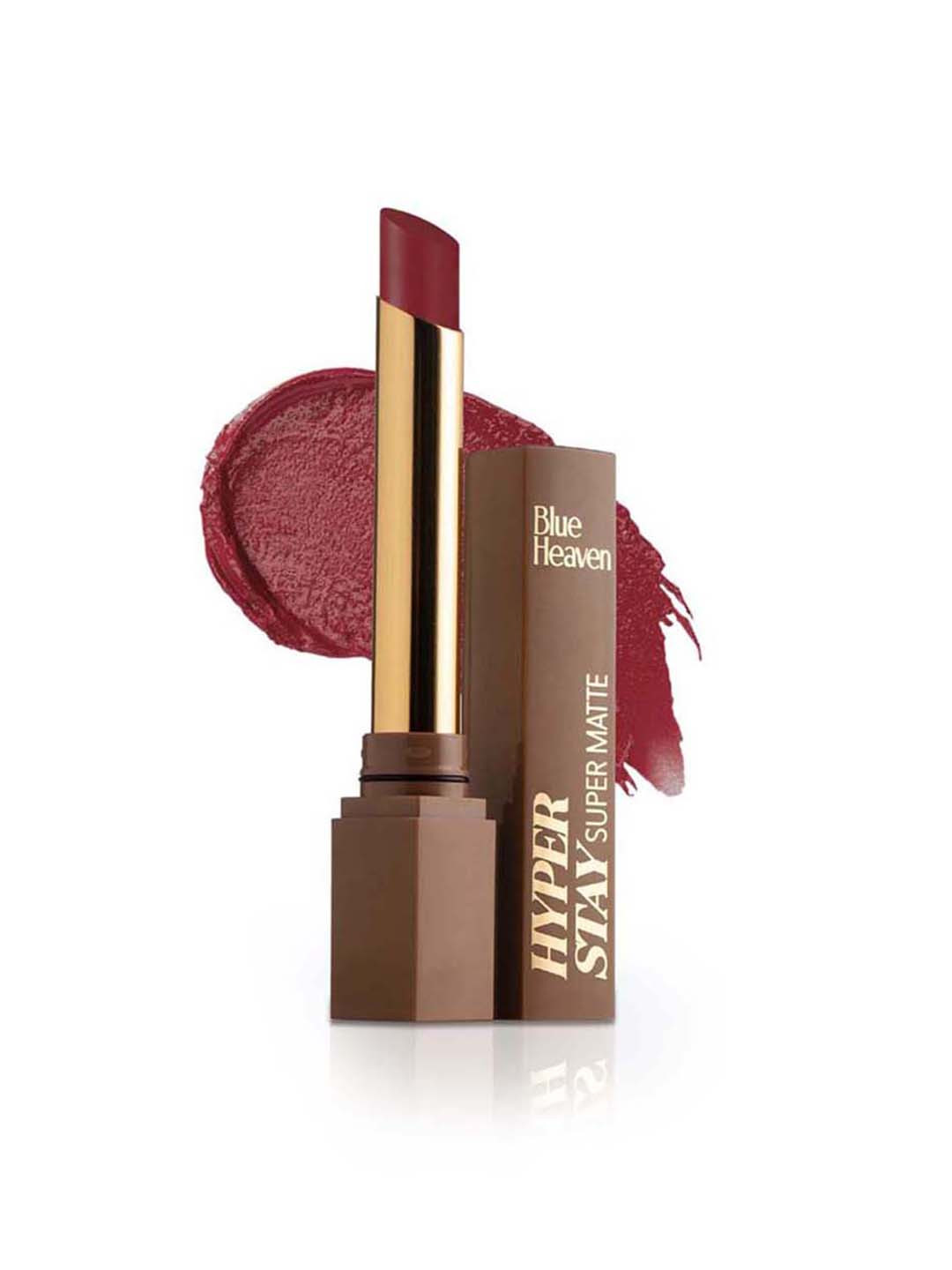 Buy Blue Heaven Hyperstay Super Matte Transfer Proof Lipstick Maroon ...