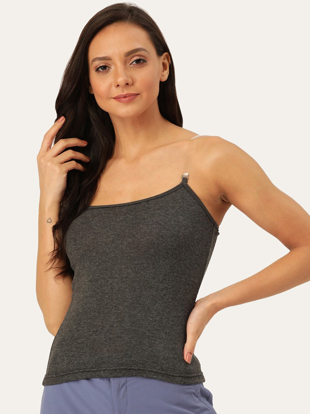 Buy Lady Lyka Non Padded Cotton Camisole With Transparent - Camisoles ...