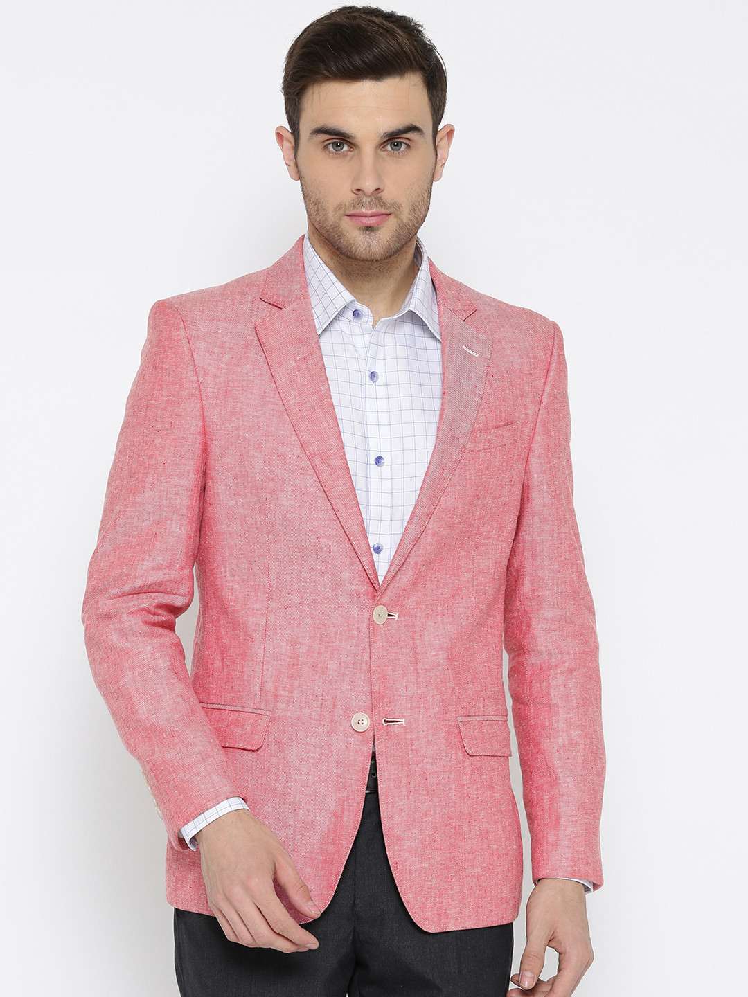Buy Arrow Pink Body Tailored Fit Formal Blazer - Blazers for Men ...