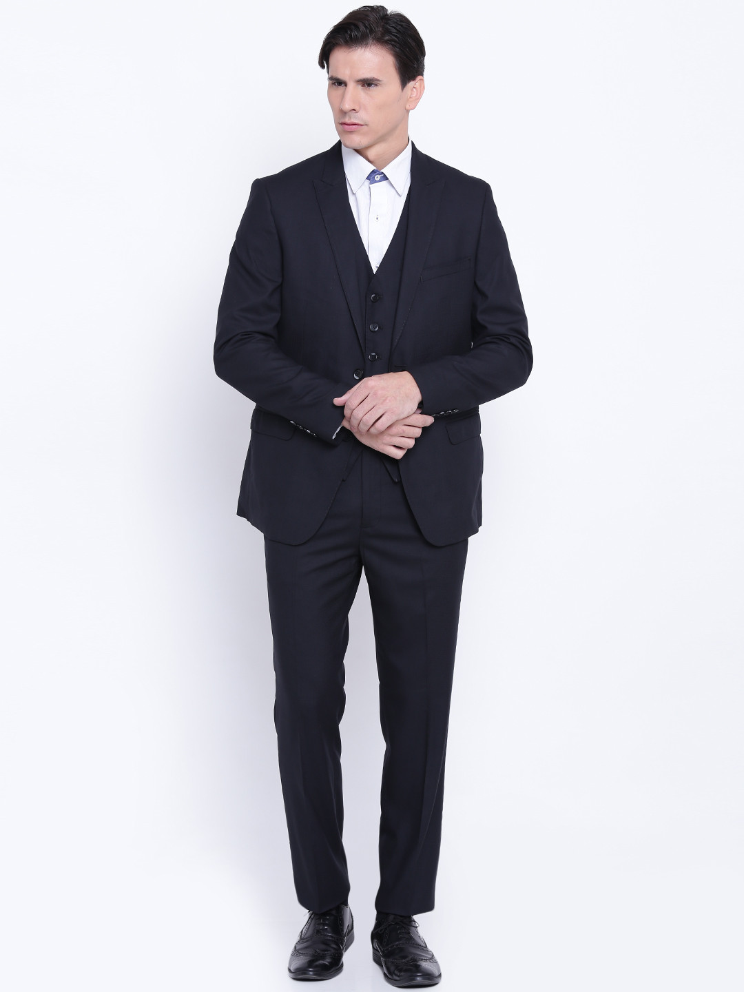 Buy Arrow Men Black Regular Fit Formal Suit - Suits for Men 2258184 ...