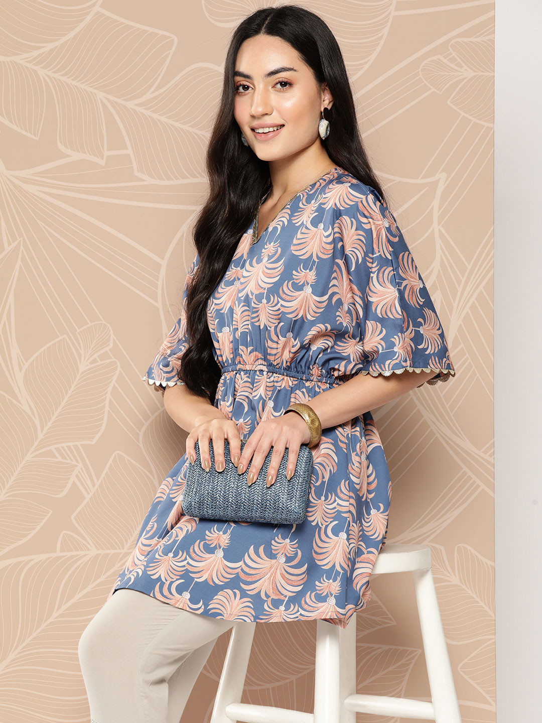 Buy Ahalyaa Tropical Printed Tunic - Tunics for Women 22582798 | Myntra