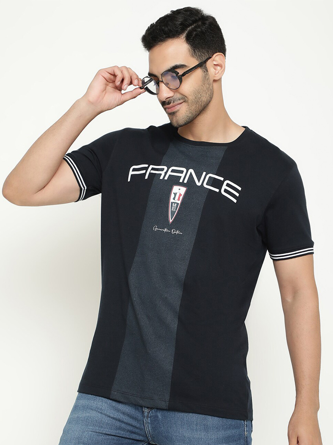 Buy Octave Typography Printed Cotton T Shirt - Tshirts for Men 22584594 ...