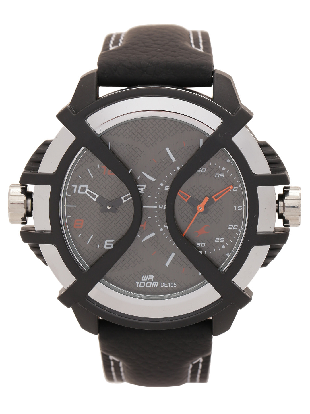 Buy Fastrack Men Gunmetal Toned Dual Dial Watch NF38016PL01J - Watches ...