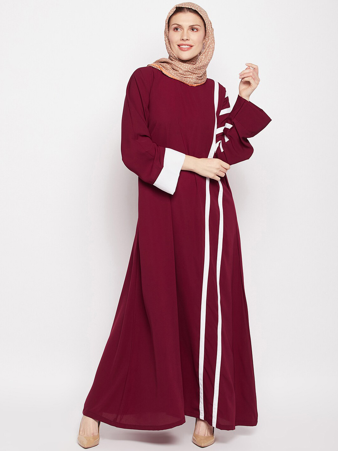 Buy NABIA Women A Line Nida Matte Fabric Abaya Burqa - Burqas for Women ...