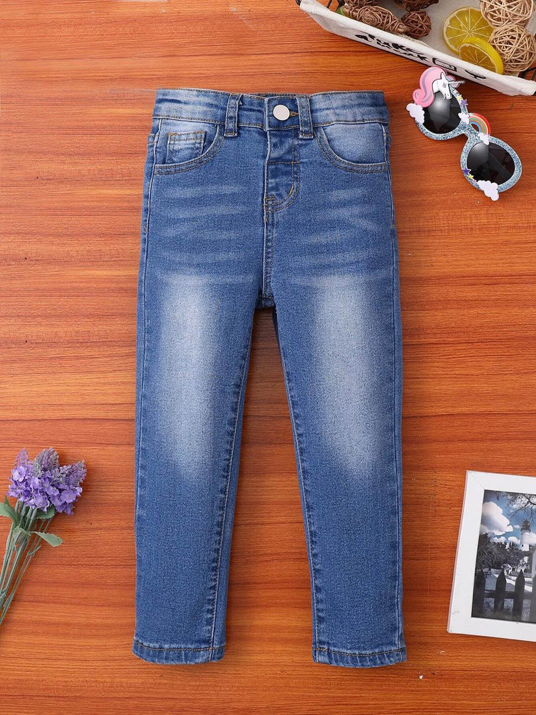 Buy Kotty Girls Blue Jean Regular Fit Light Fade Stretchable Jeans ...