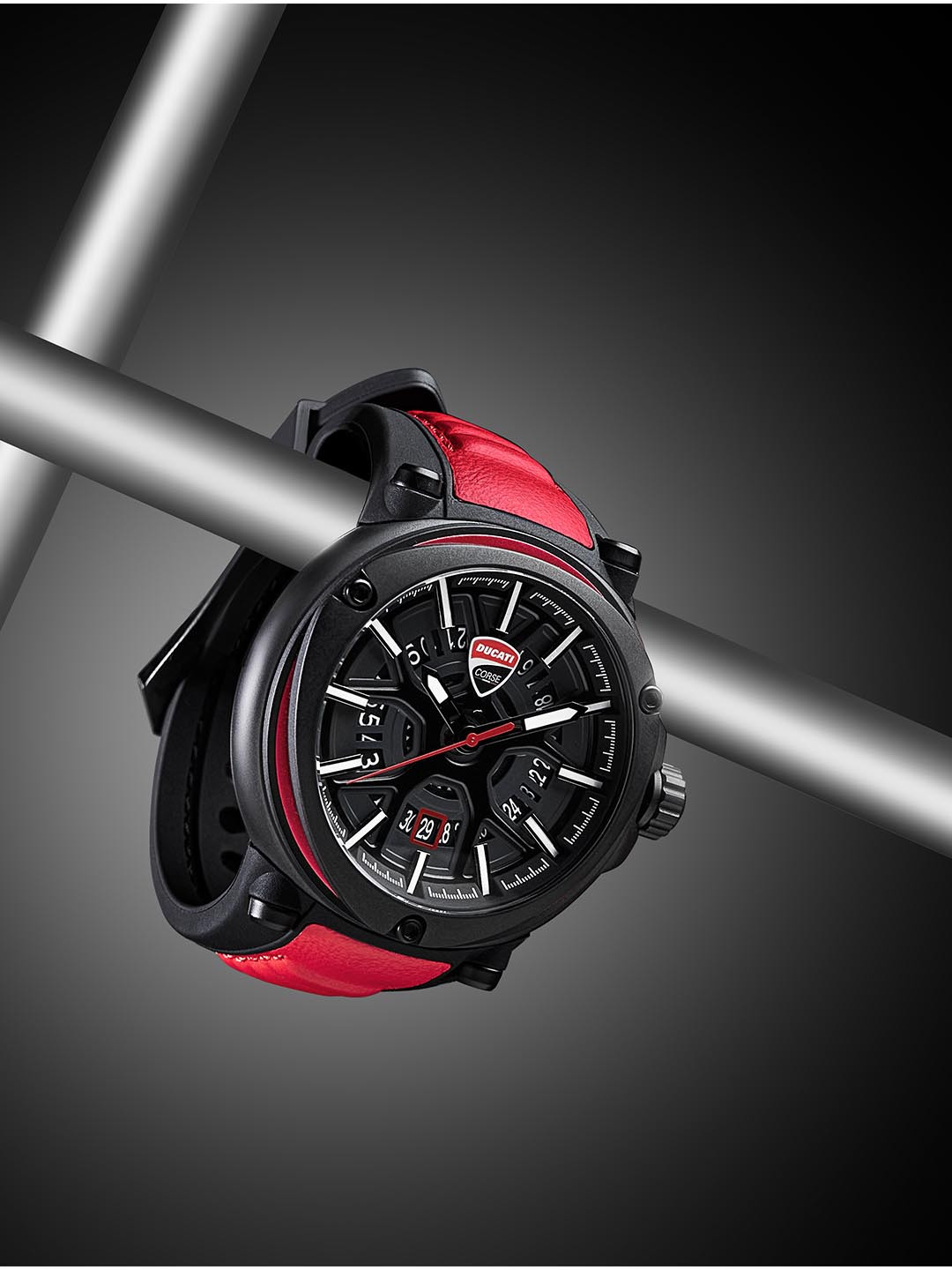 Buy DUCATI CORSE Partenza Men Black Skeleton Dial & Straps Analogue ...