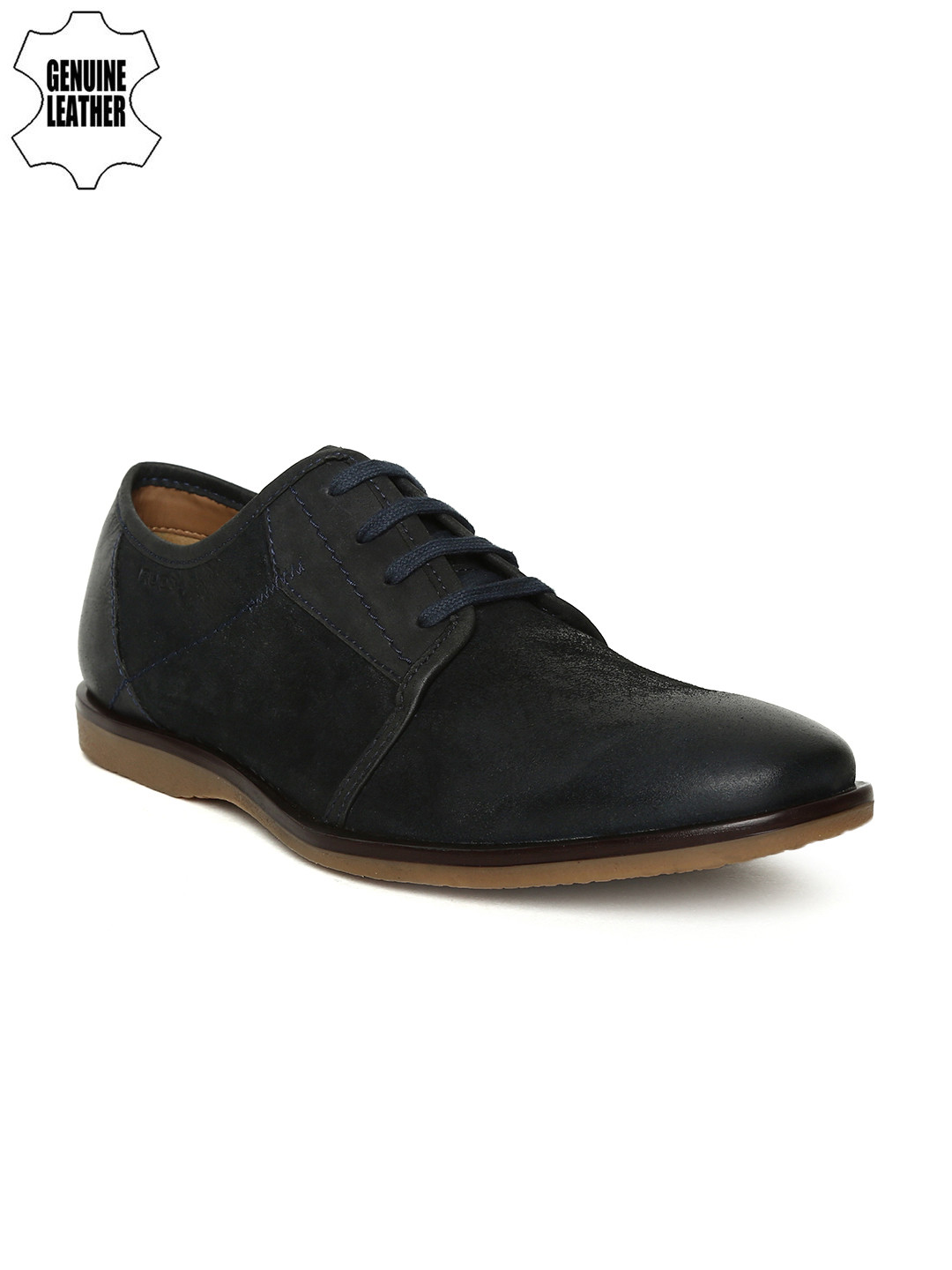 Buy Ruosh Smart Casual Men Blue Suede Boots - Casual Shoes for Men ...