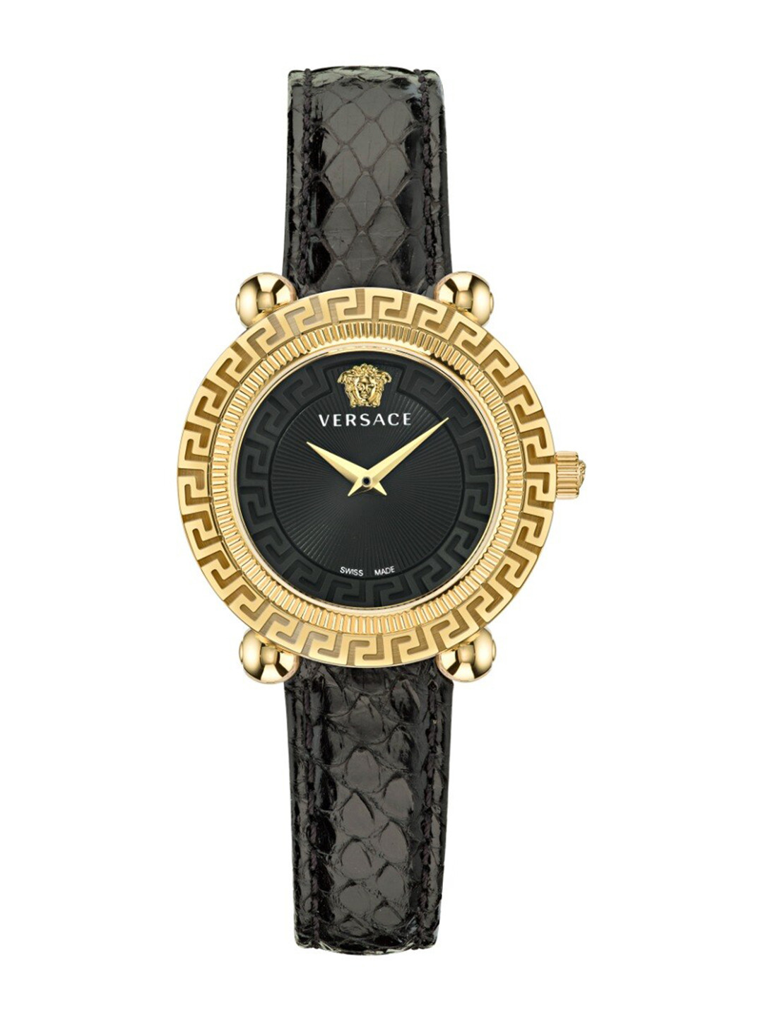 Buy Versace Women Embellished Dial & Leather Straps Analogue Watch ...