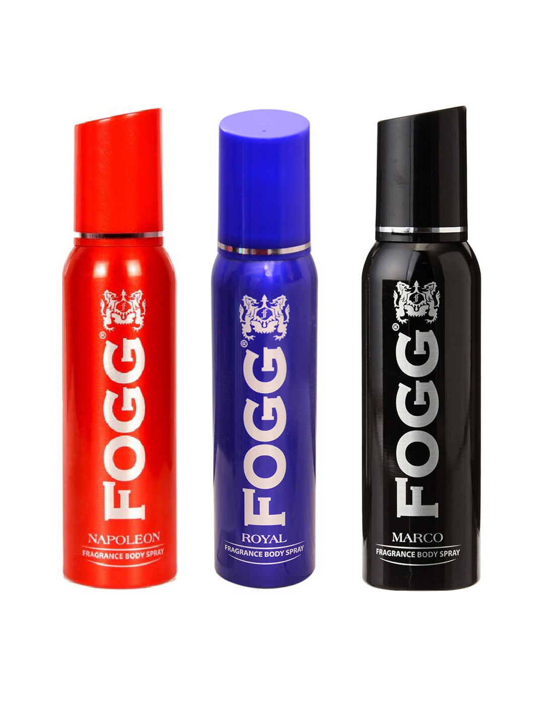 Buy Fogg Men Set Of 3 Fragrance Body Spray 150ml Each Marco + Royal ...