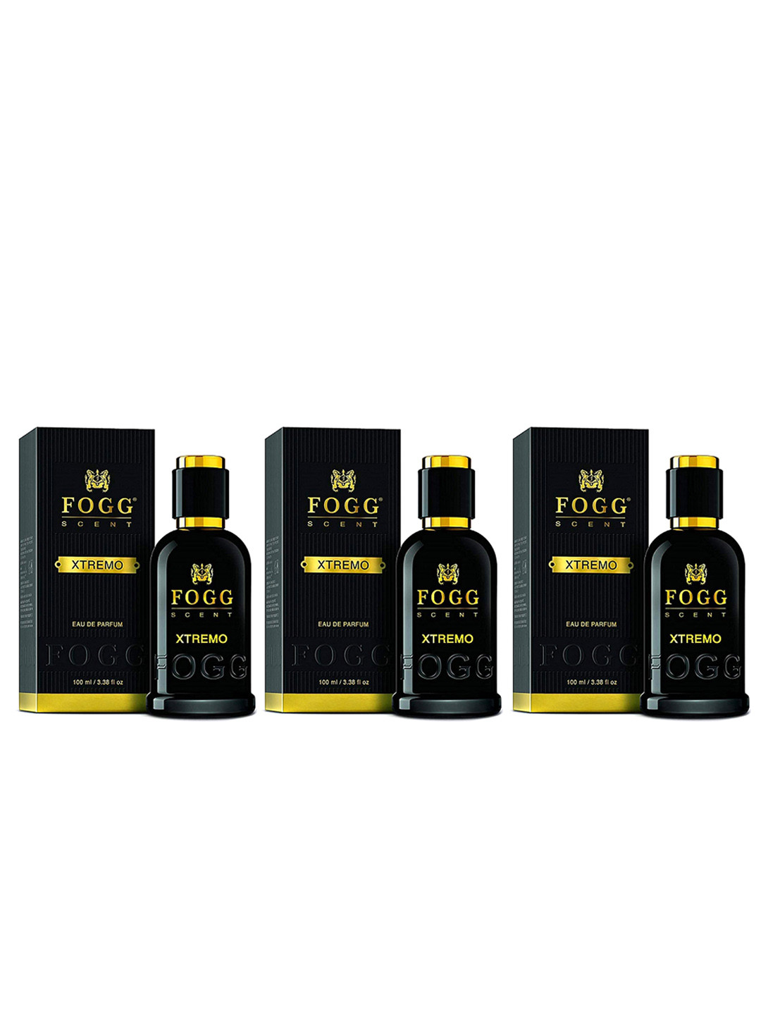 Buy Fogg Scent Men Set Of 3 Xtremo Eau De Parfum 100 Ml Each ...