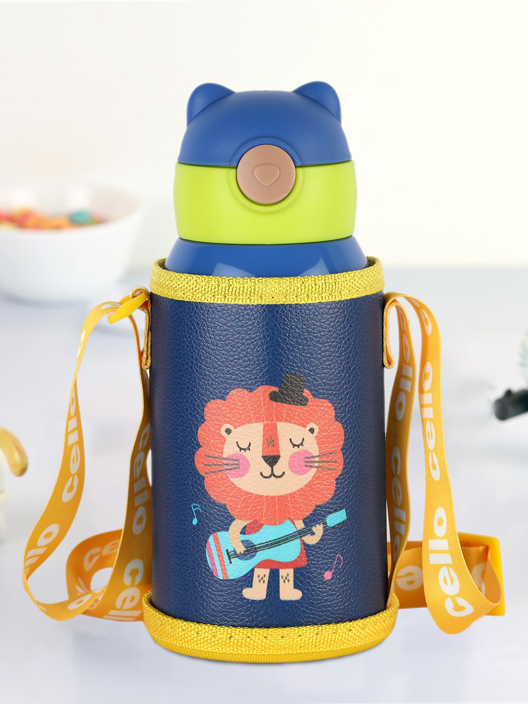 Buy Cello Toddy Blue Hot & Cold Stainless Steel Kids Water Bottle 550ml ...