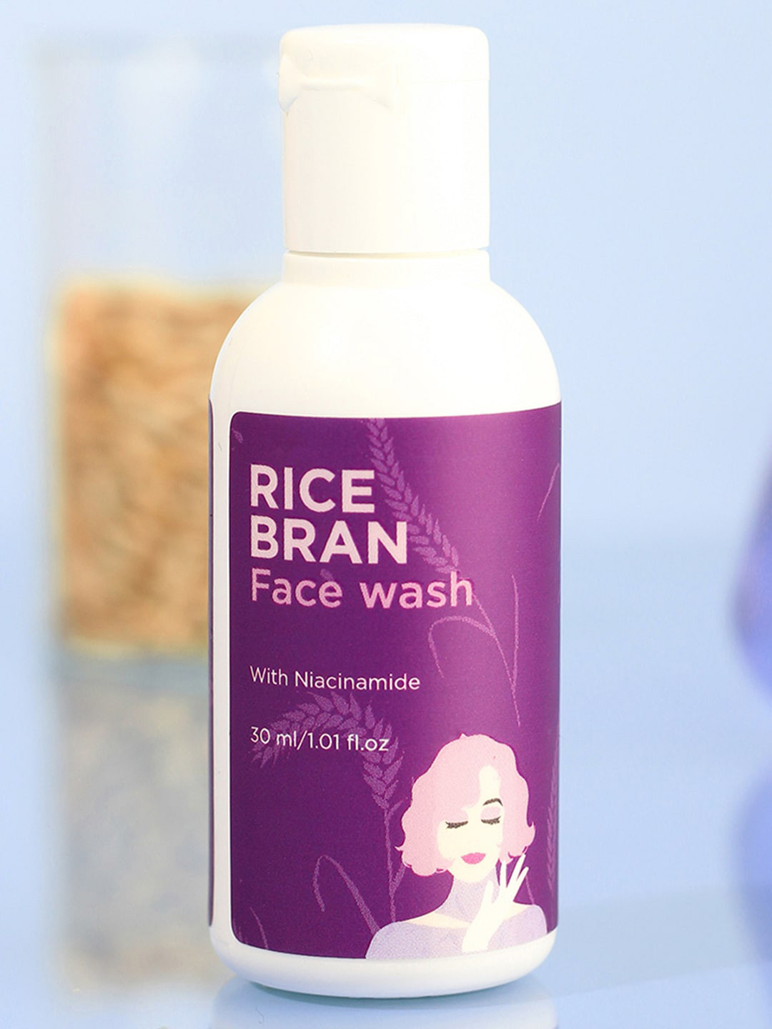 Buy SKIVIA Rice Bran Enhances Glow Mini Face Wash 30 Ml - Face Wash And ...