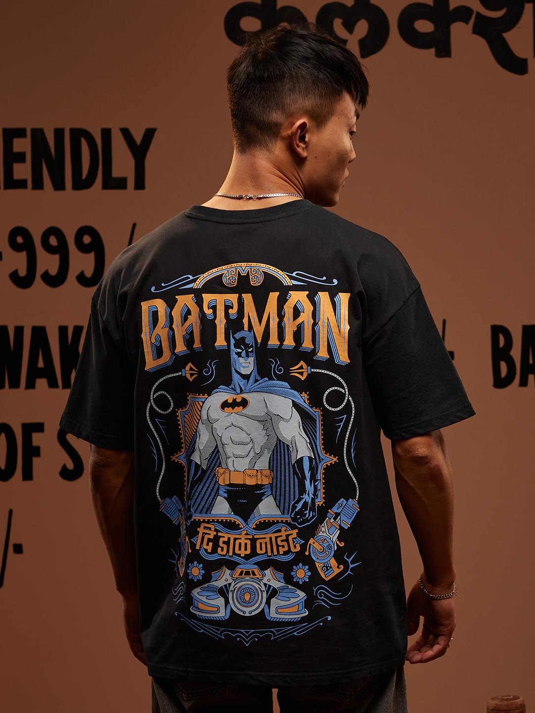 Buy The Souled Store Black Batman Graphic Printed Drop Shoulder Sleeves ...