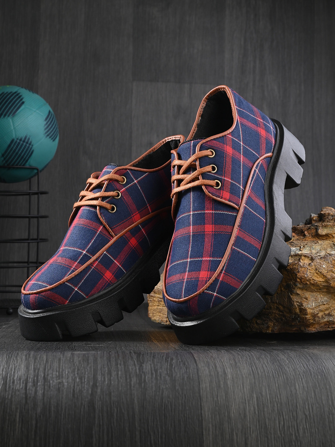 Buy AfroJack Women Checked Heeled Derbys - Casual Shoes for Women ...