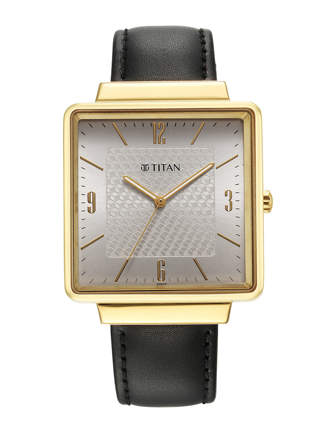 Buy Titan Men Textured Dial & Leather Straps Analogue Watch 10005YL01 ...