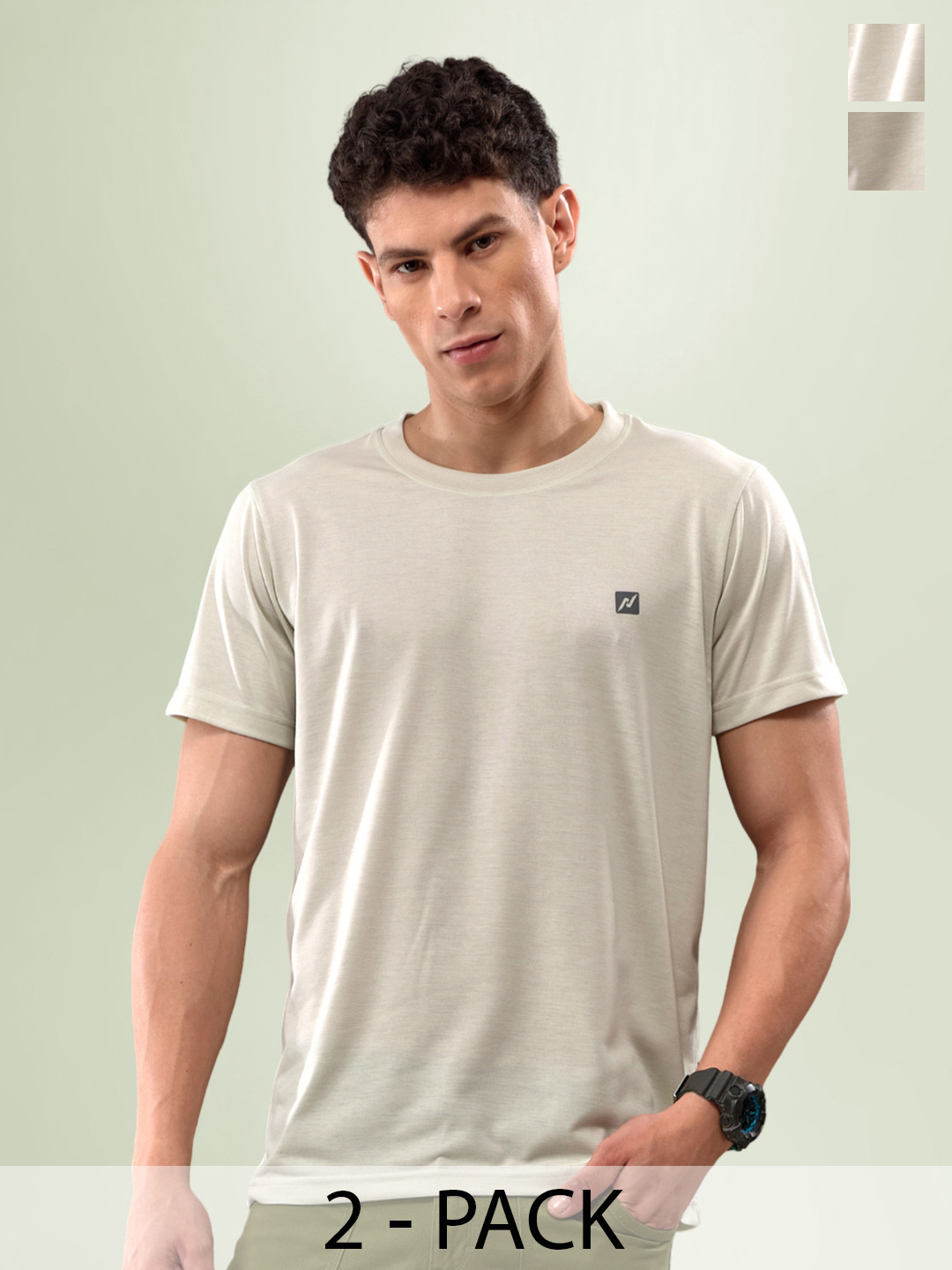 Buy LUX NITRO Pack Of 2 Round Neck Anti Odour T Shirts - Tshirts for ...