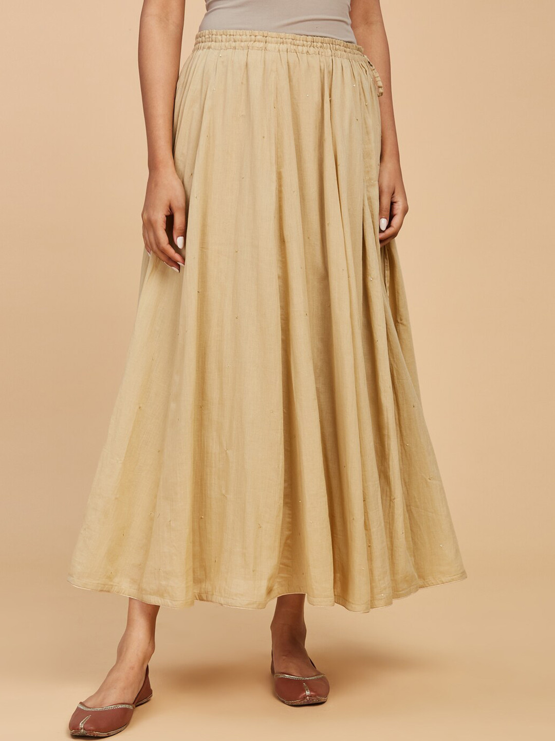 Buy Fabindia Embellished Pure Cotton Flared Skirts - Skirts for Women ...