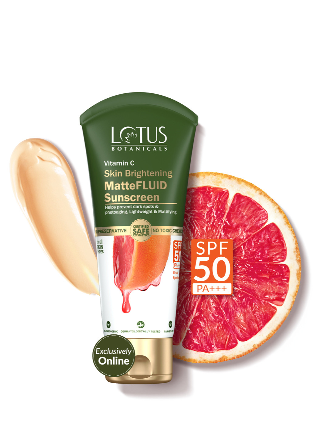 Buy Lotus Botanicals Vitamin C Skin Brightening Matte Fluid SPF50 ...