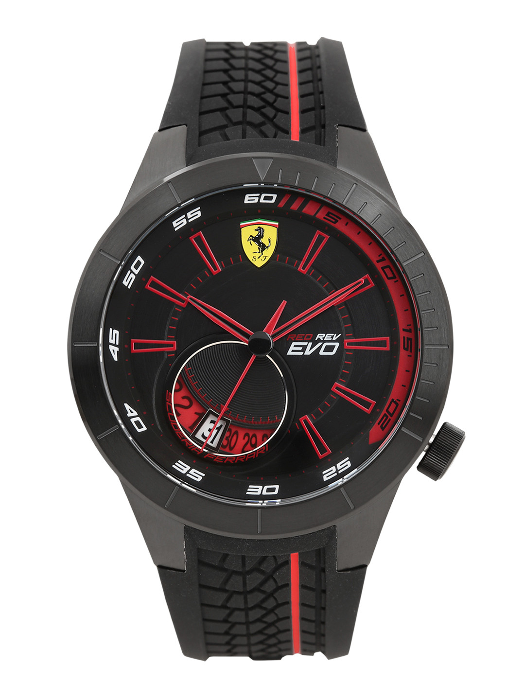 Buy SCUDERIA FERRARI Men Black & Red Analogue Watch - Watches for Men ...