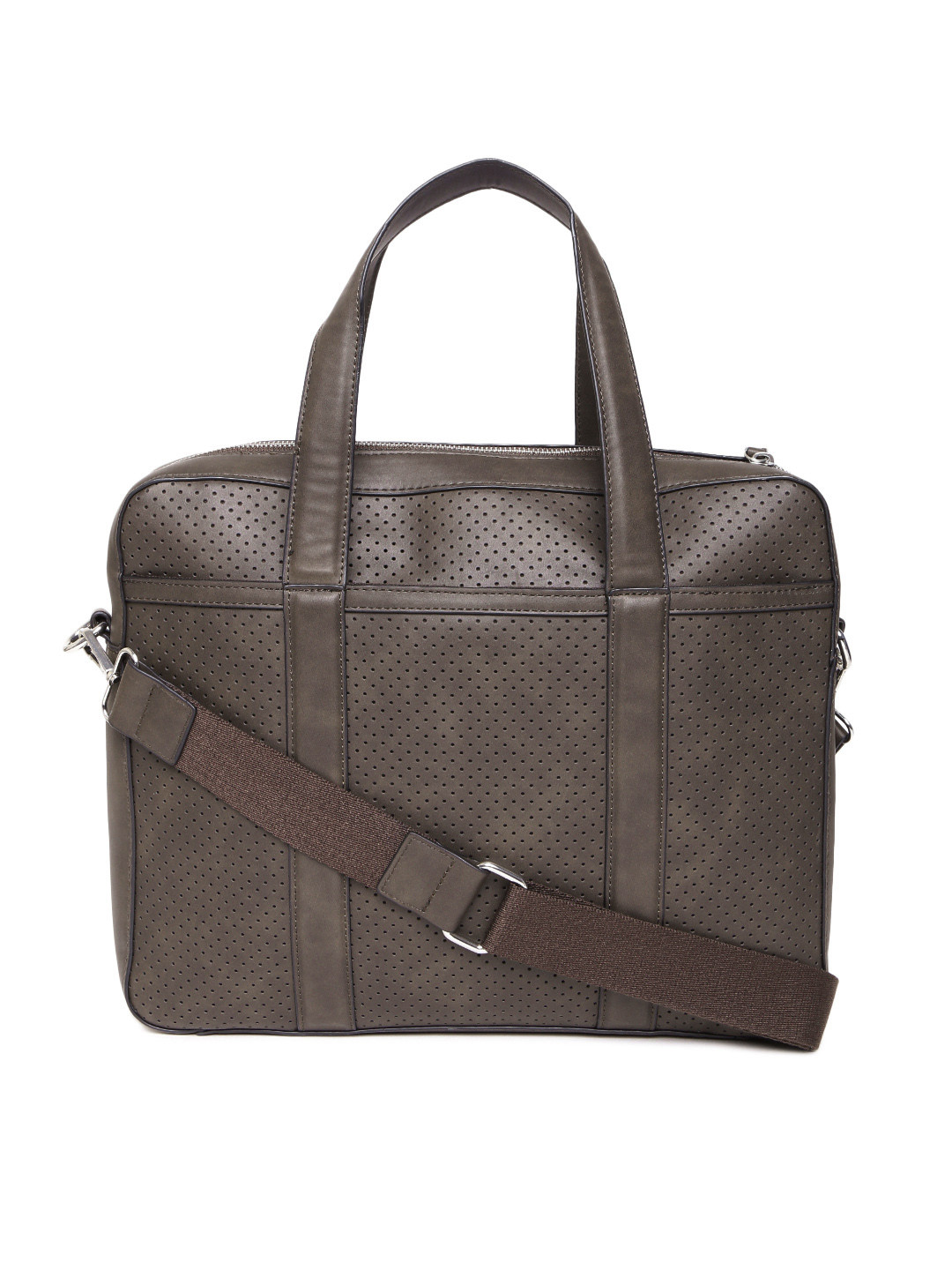 Buy MANGO MAN Men Coffee Brown Textured Messenger Bag - Messenger Bag ...