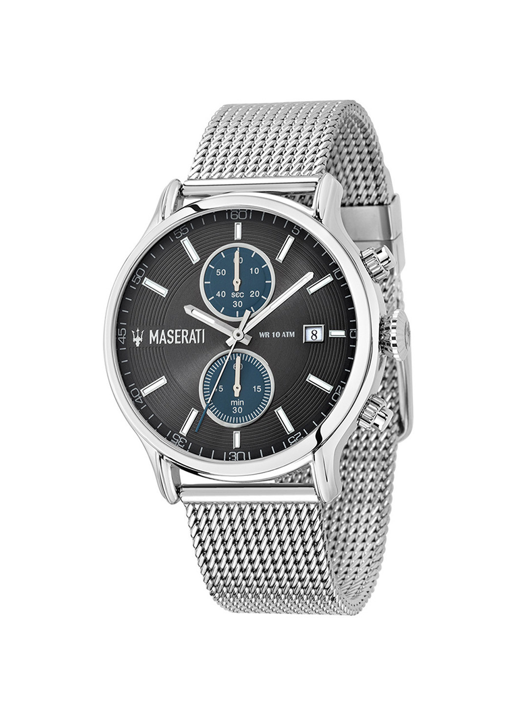 Buy Maserati Men Black & Silver Toned Multifunction Analogue Watch ...