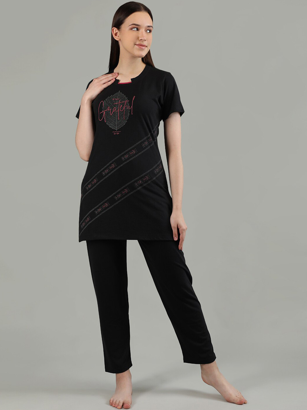 Buy Duchess Typography Printed Night Suit - Night Suits for Women ...