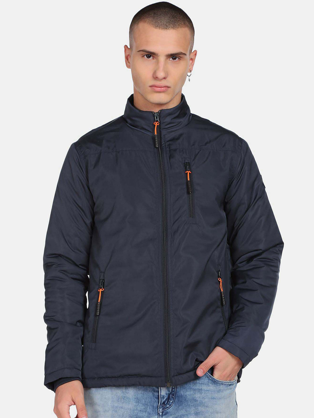 Buy Flying Machine Mock Collar Fleece Bomber Jacket - Jackets for Men ...