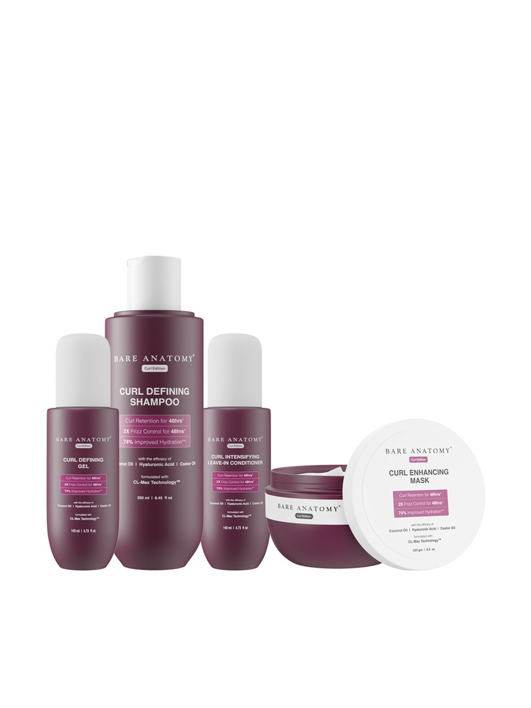 Buy Bare Anatomy Set Of 4 Curl Hair Care Kit - Hair Care Gift Set for ...