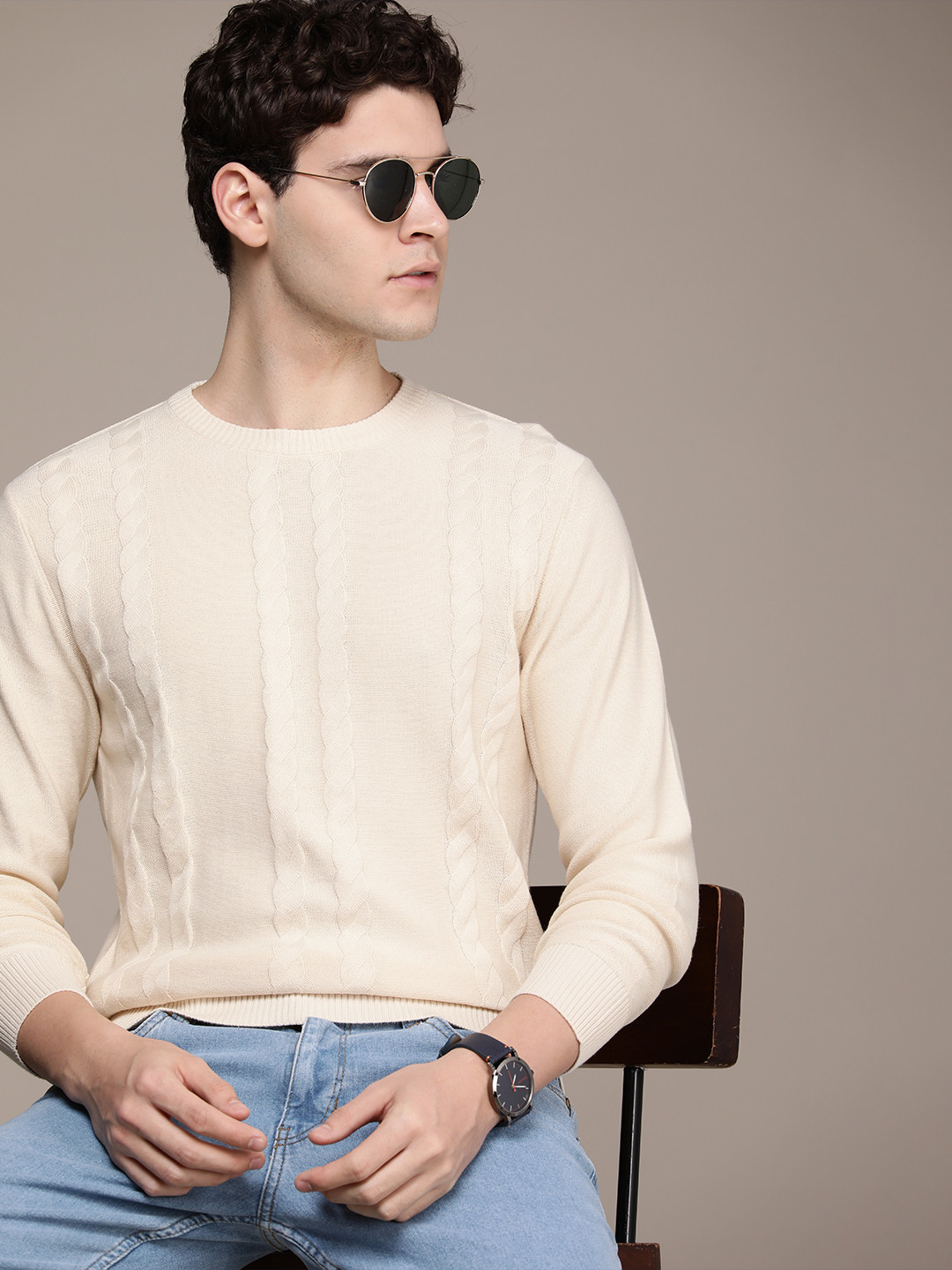 Buy French Connection Pure Cotton Long Sleeves Knitted Pullover ...