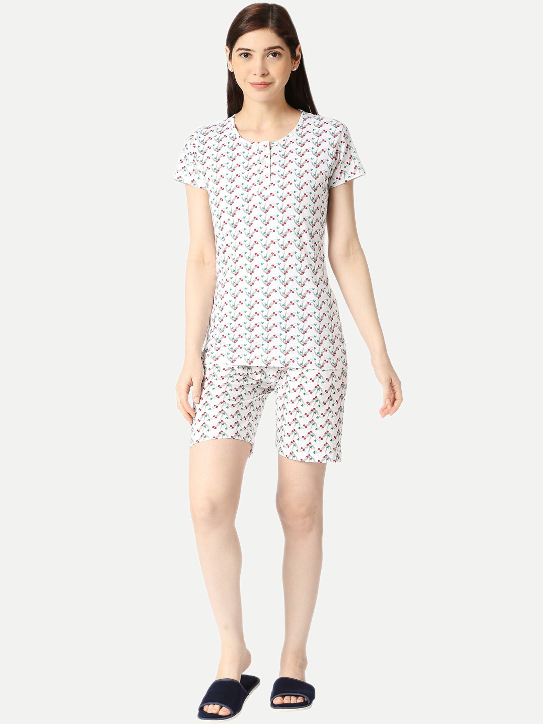 Buy Zebu Conversational Printed Pure Cotton Night Suit - Night Suits ...