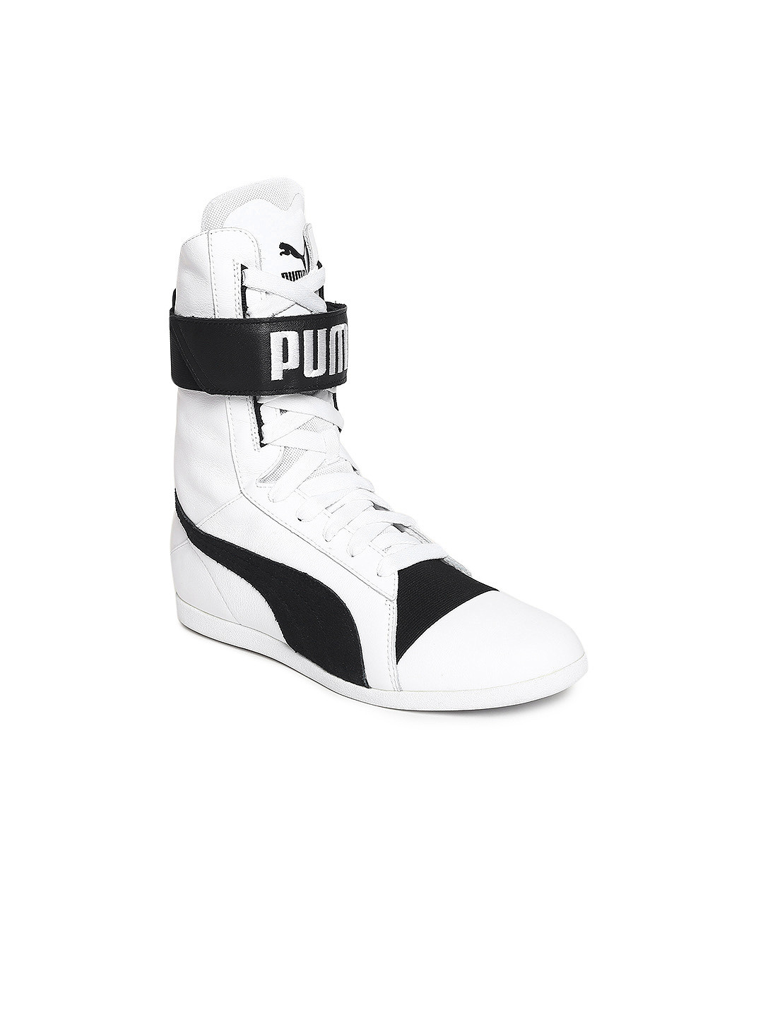 Buy Puma Women White Solid Synthetic High Top Sneakers - Casual Shoes ...