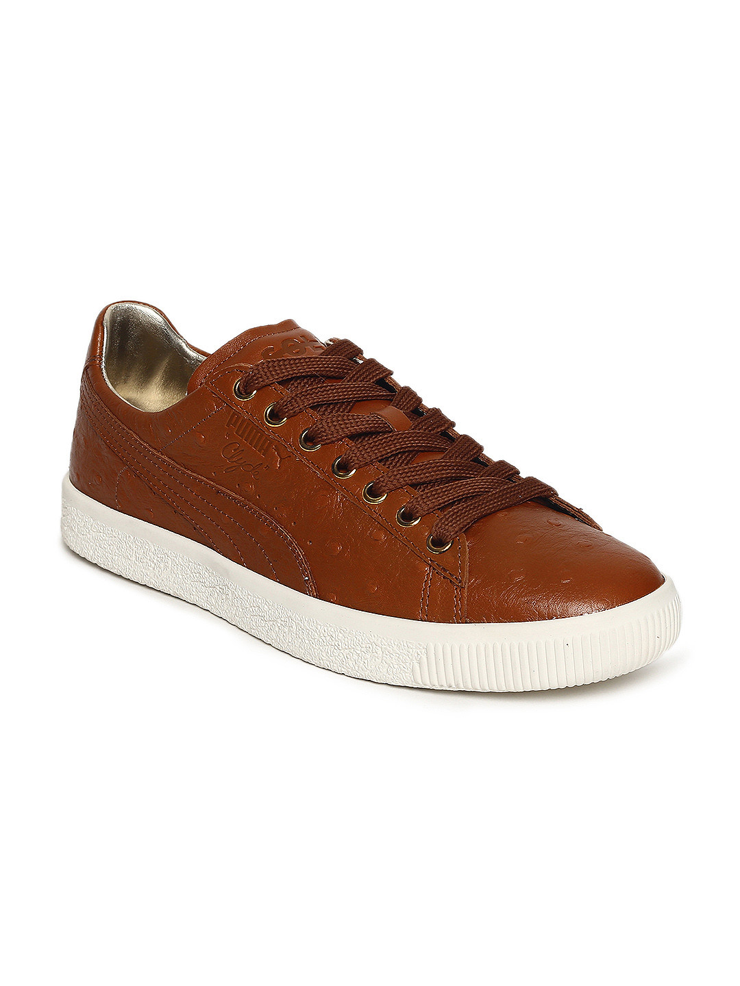 Buy Puma Unisex Brown CLYDE X SOLE Suede Sneakers - Casual Shoes for ...