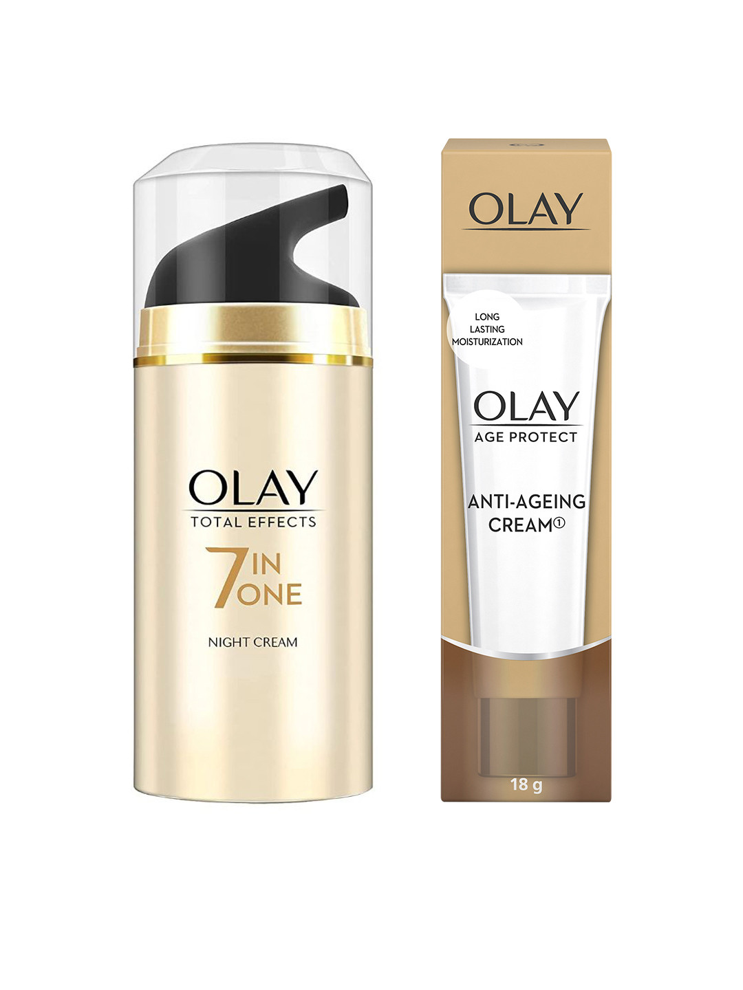 Buy Olay Age Protect Anti Ageing Cream 18g & Total Effects 7 In One ...
