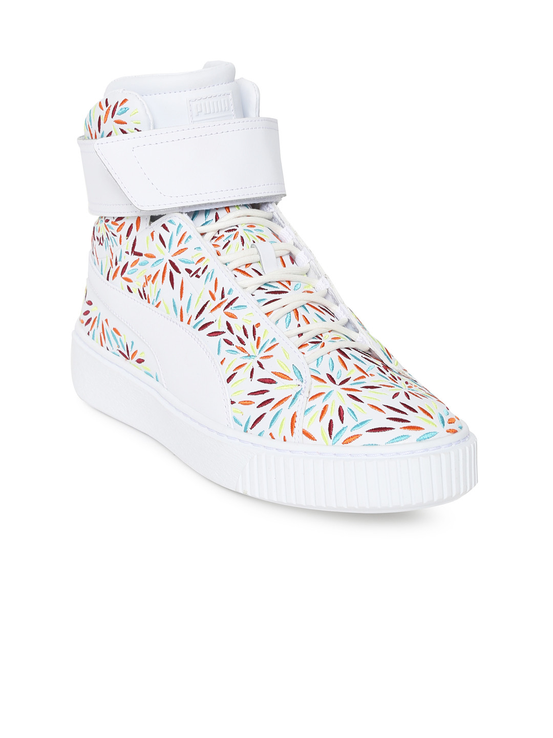 Buy Puma Women White Embroidered High Top Sneakers - Casual Shoes for ...