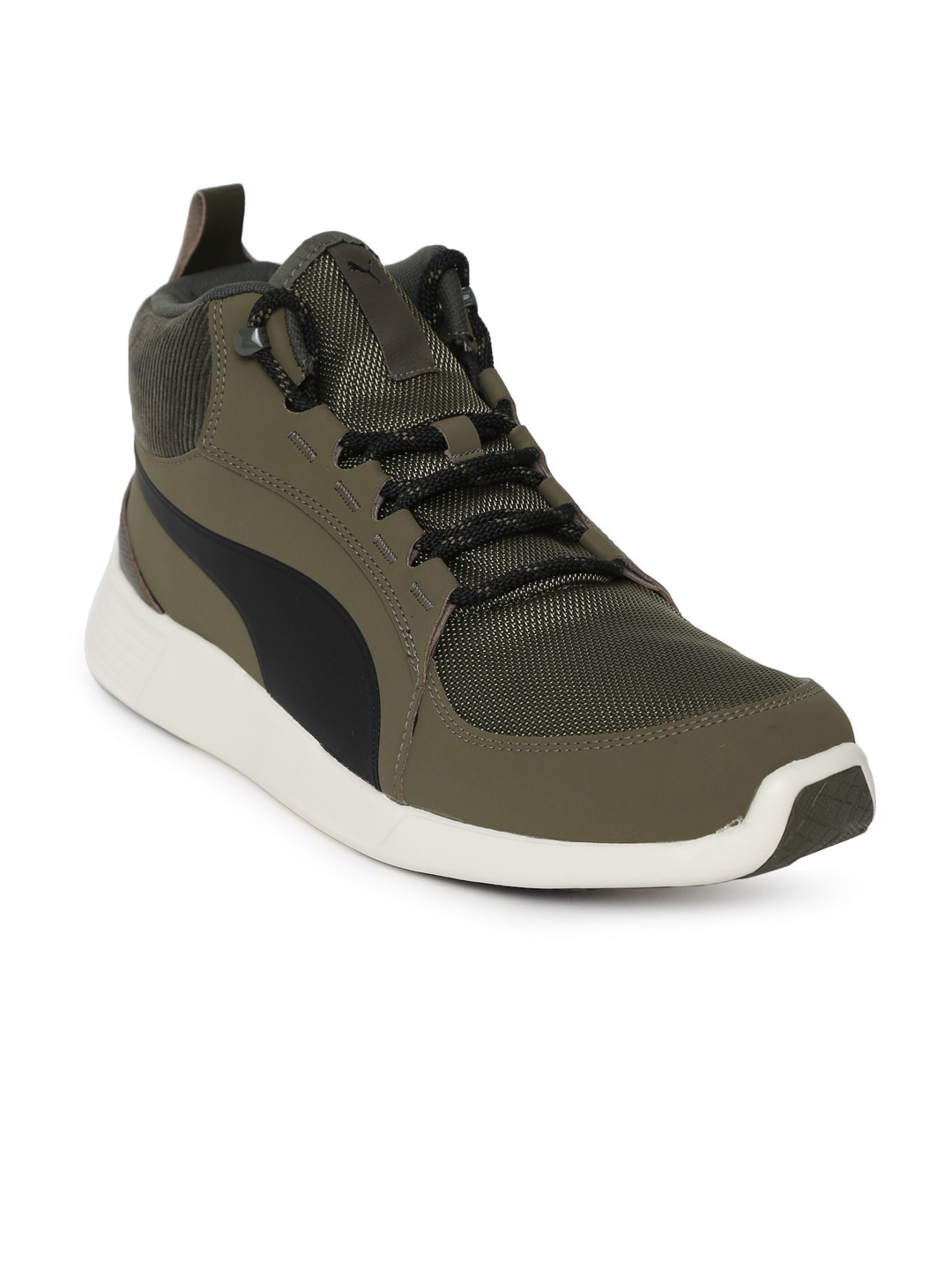 Buy Puma Men Olive Green ST Trainer Evo Demi V2 Corduroy IDP Sneakers ...
