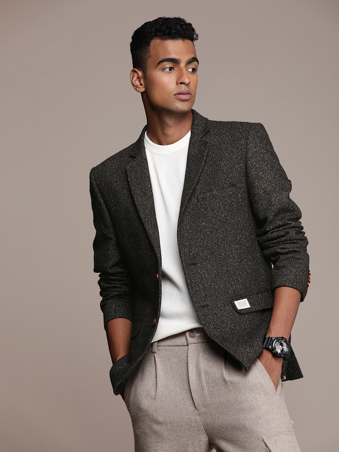 Buy Mr Bowerbird Self Design Tailored Fit Casual Blazers - Blazers for ...