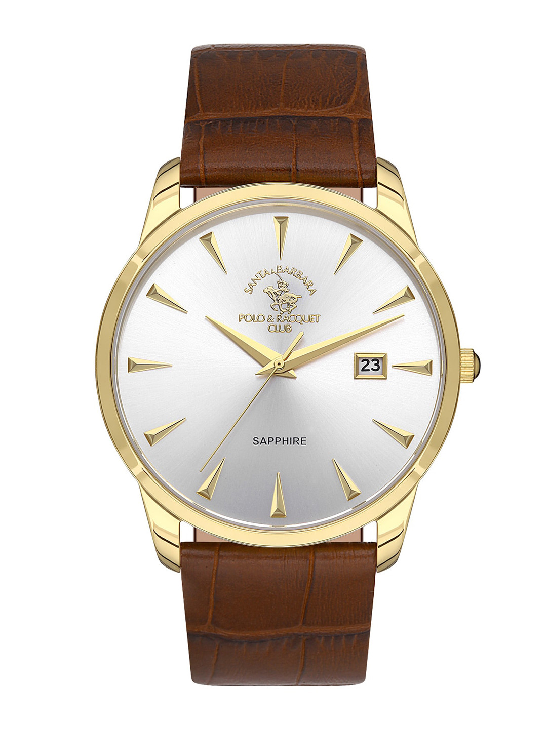 Buy SANTA BARBARA POLO & RACQUET CLUB Men Leather Straps Analogue Watch ...