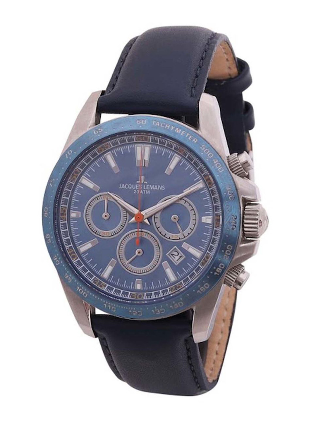 Buy Jacques Lemans Men Printed Leather Wrap Around Straps Analogue ...