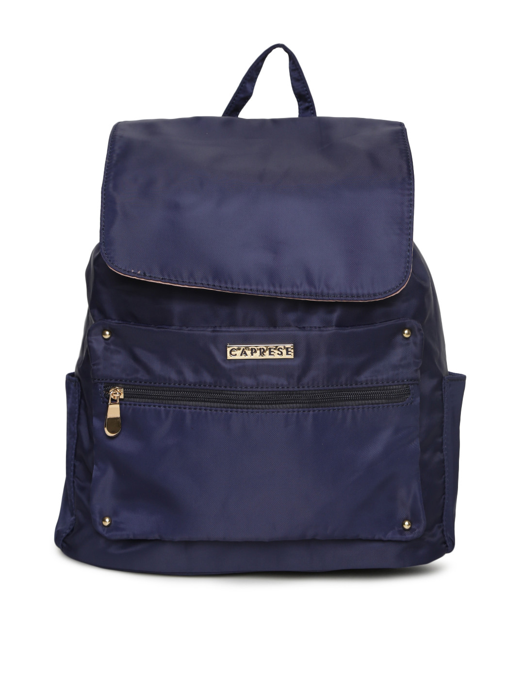 Buy Caprese Women Navy Blue Solid Backpack - Backpacks for Women ...