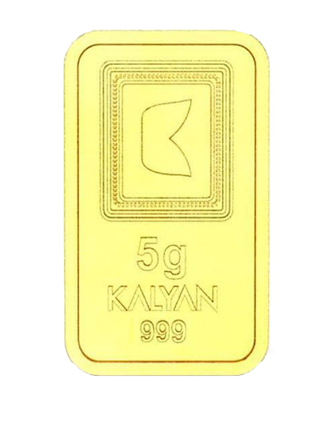 Buy CANDERE A KALYAN JEWELLERS COMPANY Floral 24KT Gold Bar 5 Gram ...