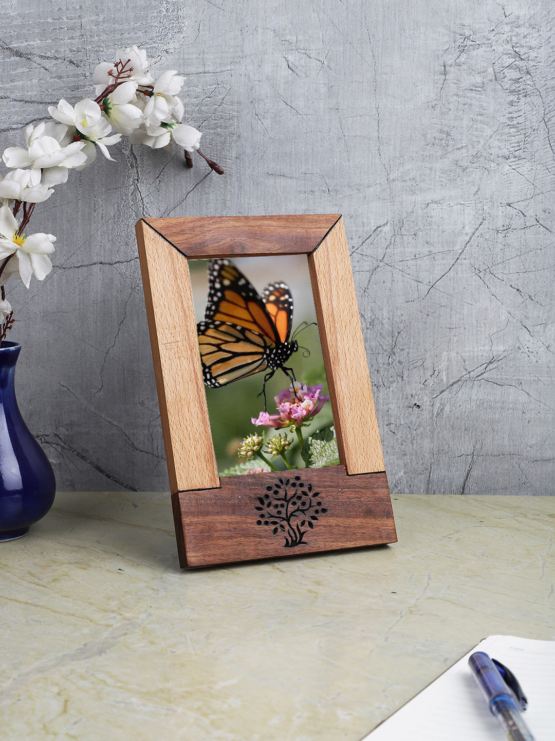 Buy VarEesha Tree Of Life Brown Wooden Photo Frame - Photo Frames for ...