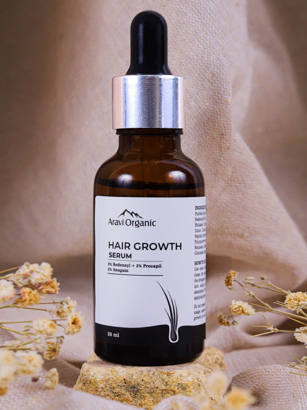 Buy Aravi Organic Redensyl 3% + Anagain 2% Advanced Hair Growth Serum ...