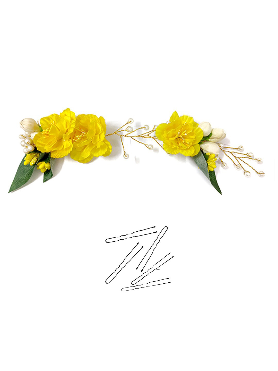 Buy Hair Flare Artificial Flowers And Hair Pins Hair Accessory Set Hair