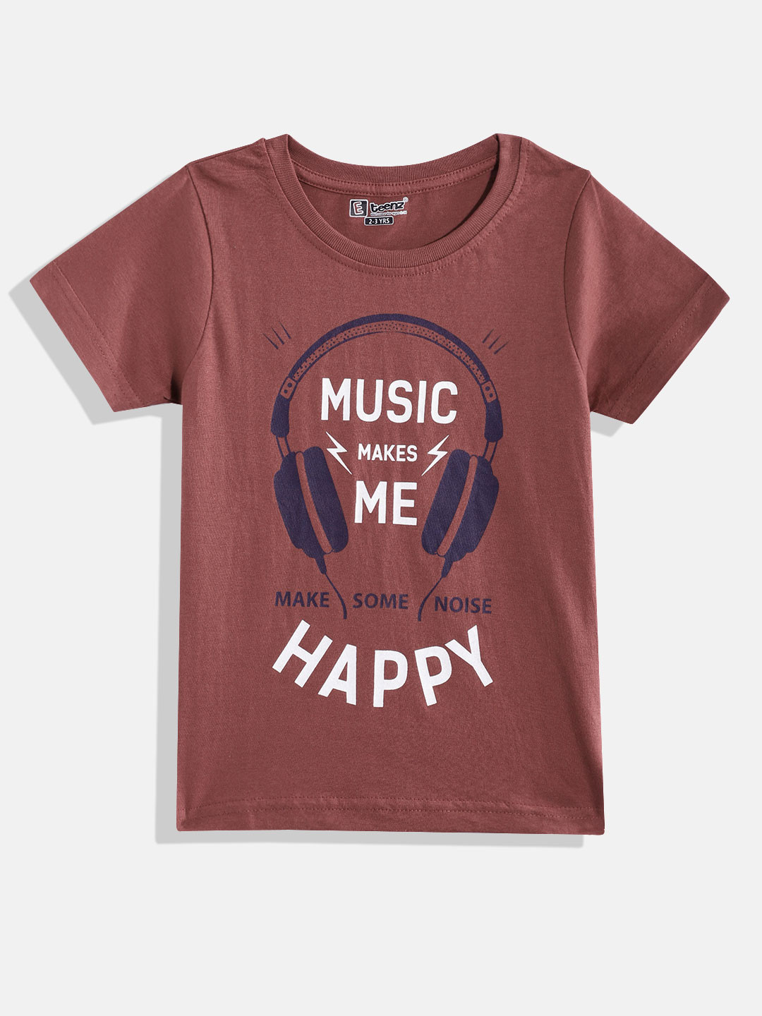 Buy Eteenz Boys Typography & Graphic Printed Pure Cotton T Shirt ...