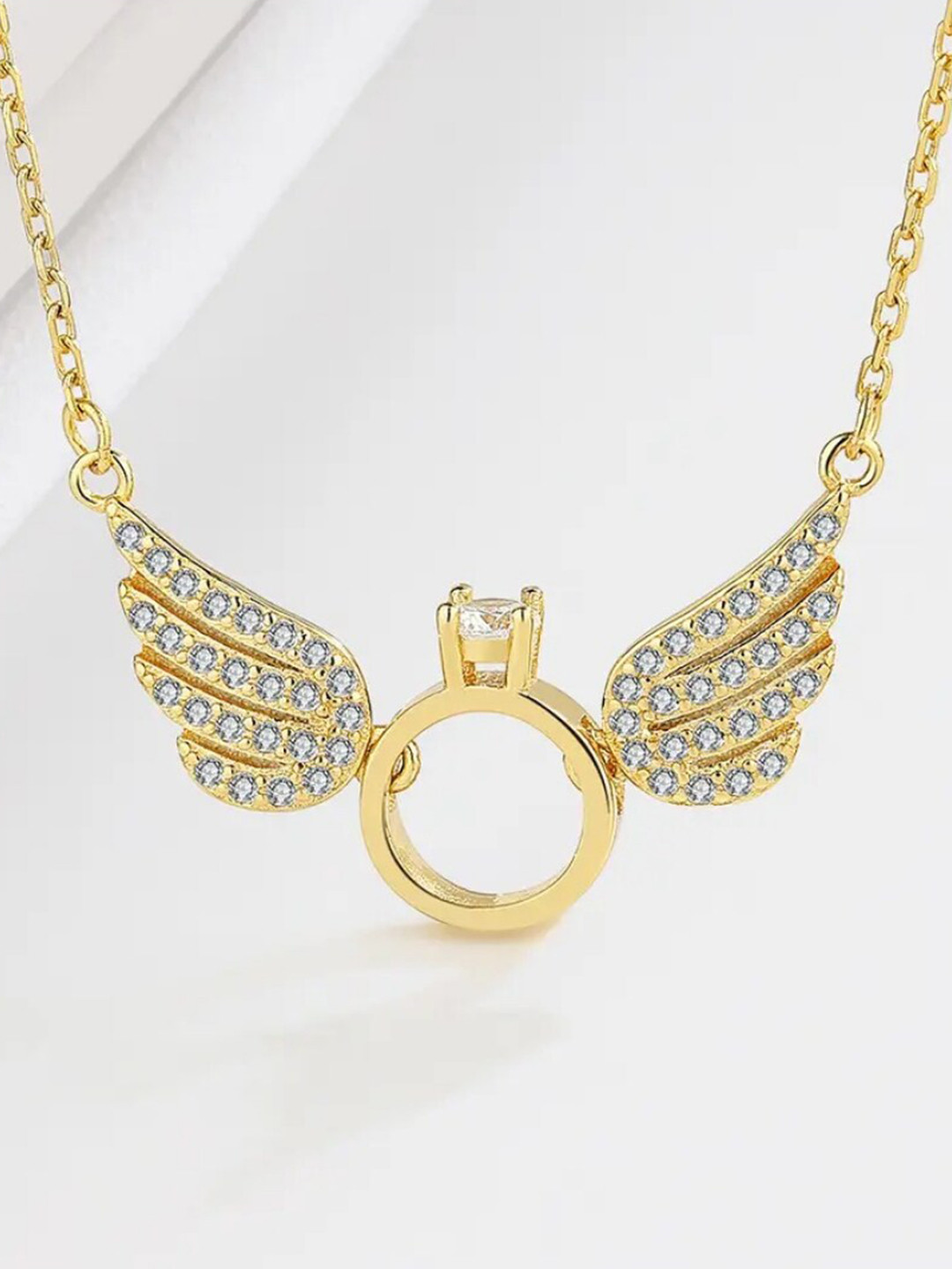 Buy SALTY Gold Plated Angel Wings Necklace - Necklace And Chains for ...