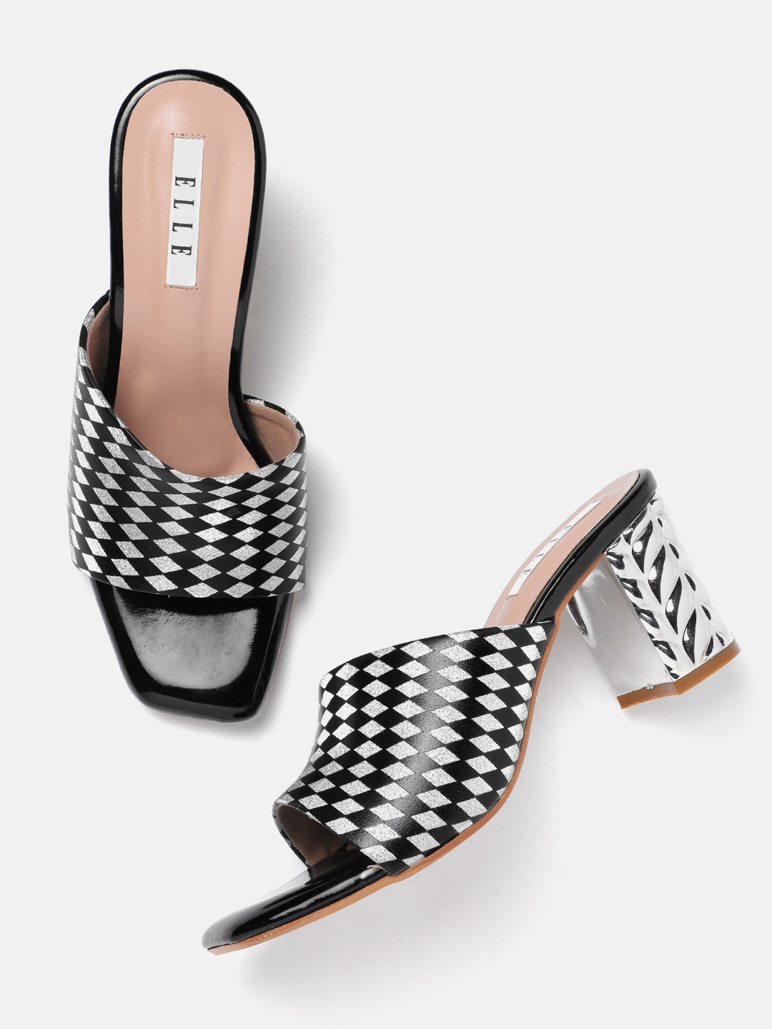 Buy ELLE Women Geometric Printed Party Block Heels - Heels for Women ...