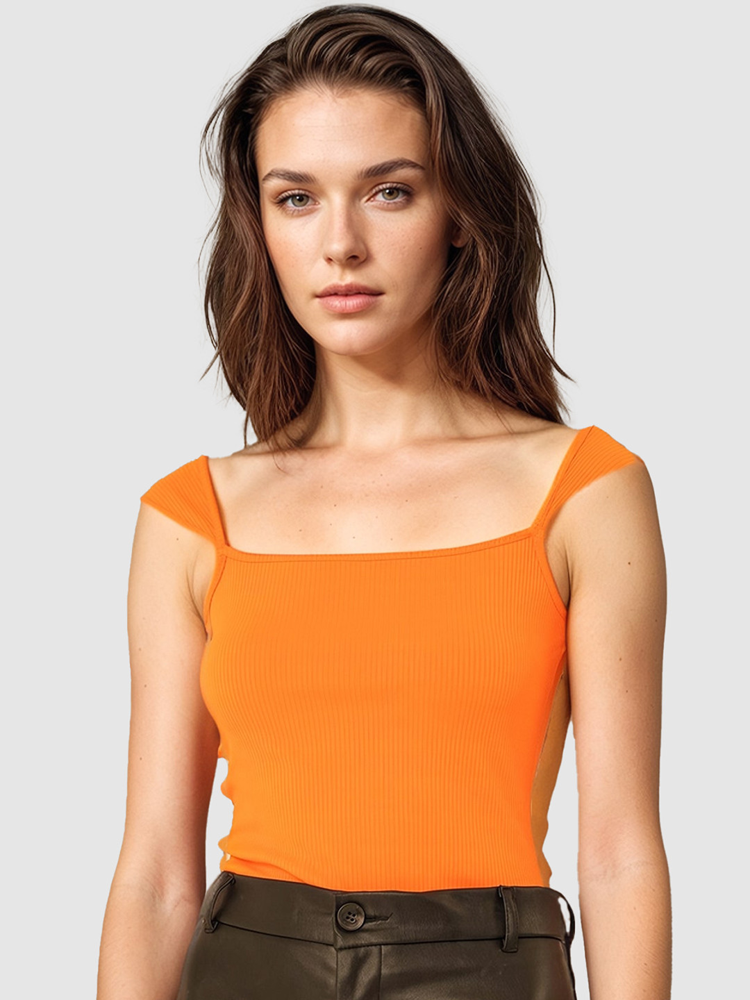 Buy MYWISHBAG Square Neck Fitted Top - Tops for Women 22723206 | Myntra
