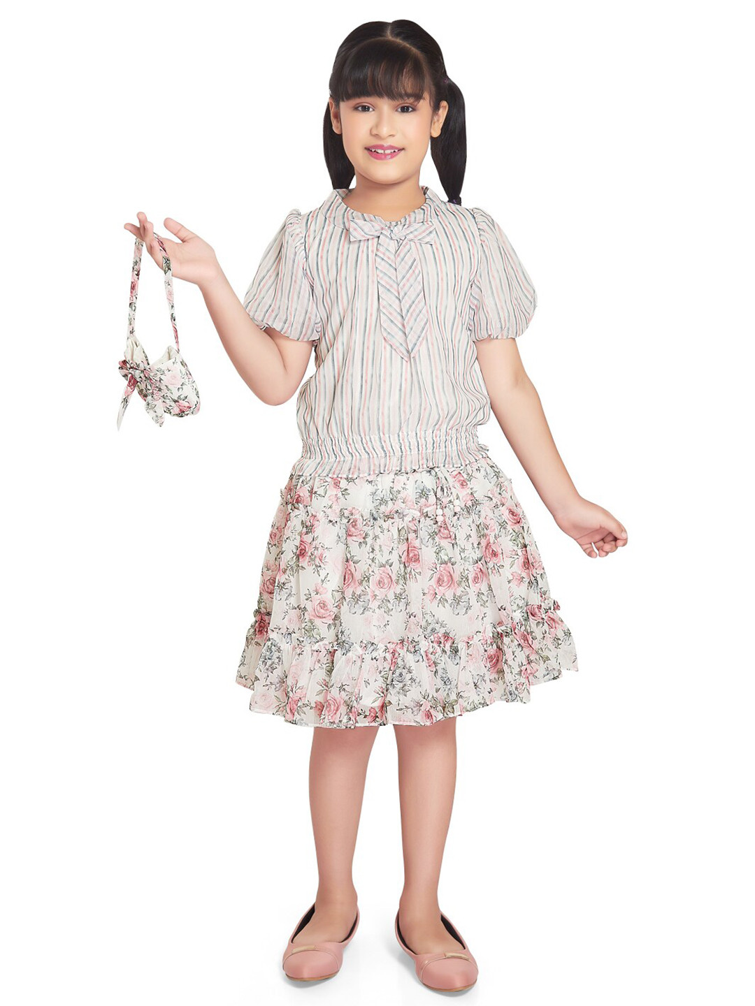 Buy Peppermint Girls Printed Top With Skirt - Clothing Set for Girls ...