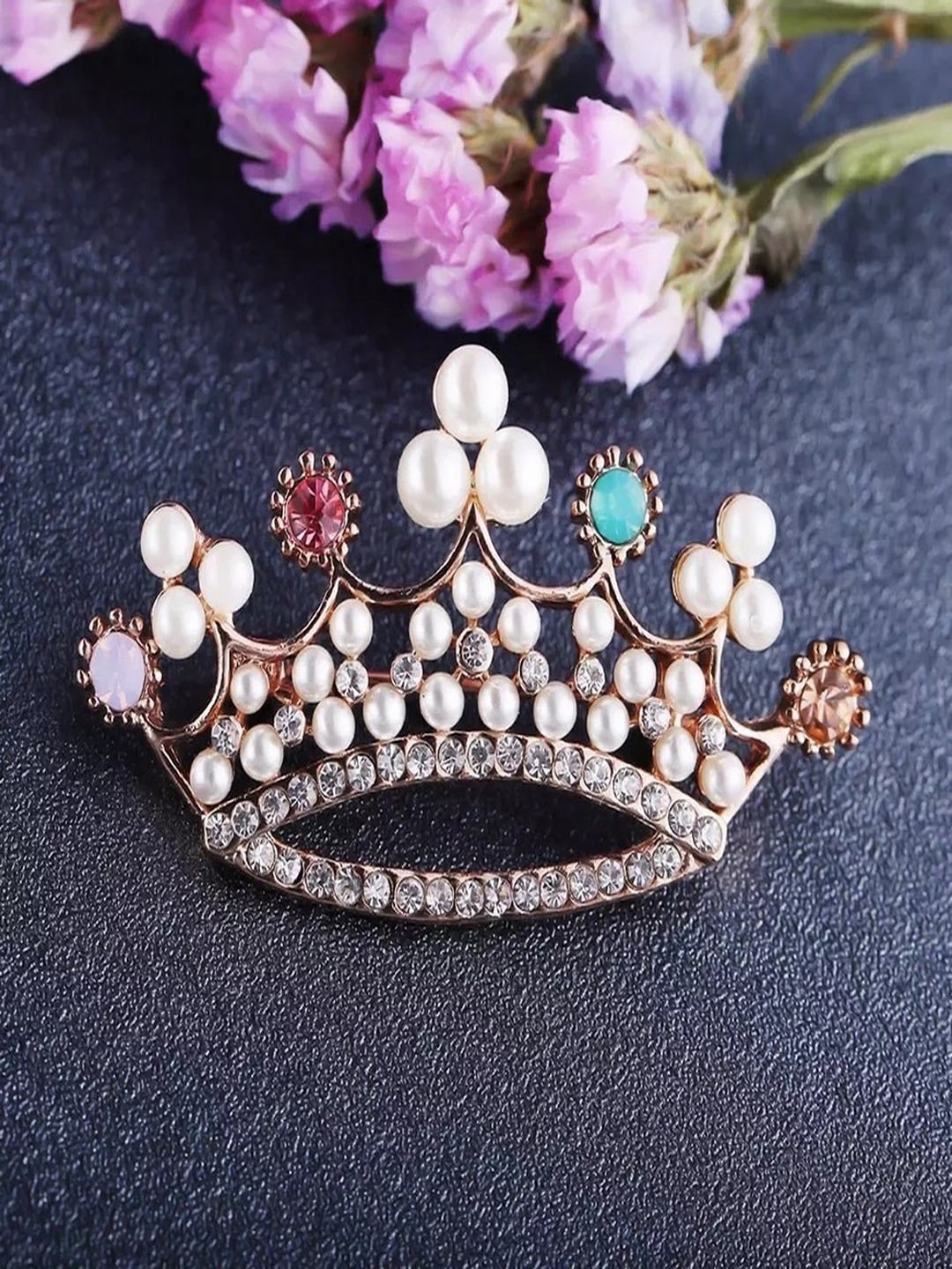 Buy UNIVERSITY TRENDZ Gold Plated Artificial Stones And Beads Crown ... Buy UNIVERSITY TRENDZ Gold Plated Artificial Stones And Beads Crown ...